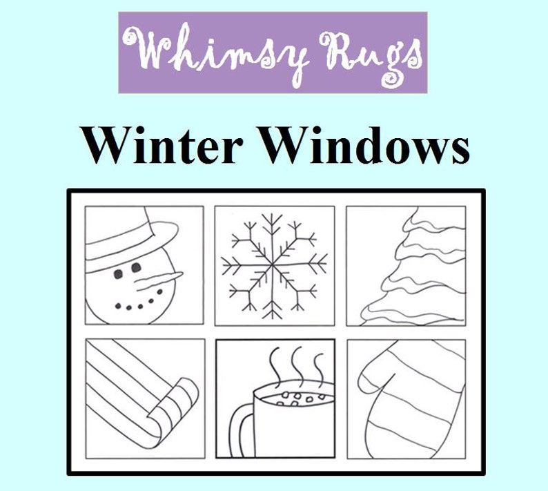 Whimsy Rugs Rug Hooking Pattern - Winter Windows - Three Sizes - Monks ...