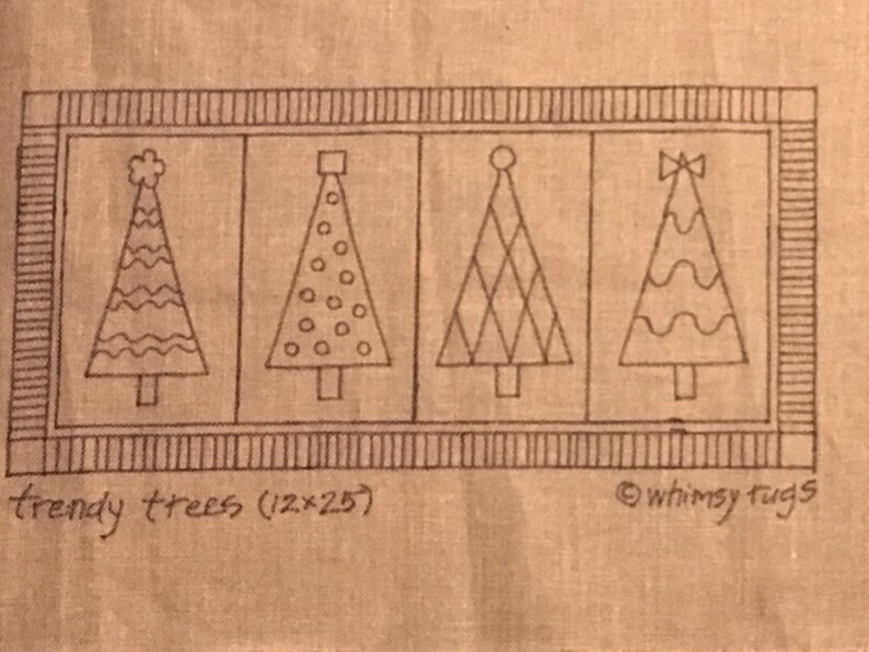 Whimsy Rugs Rug Hooking Pattern - Trendy Trees - Two Sizes - Monks ...