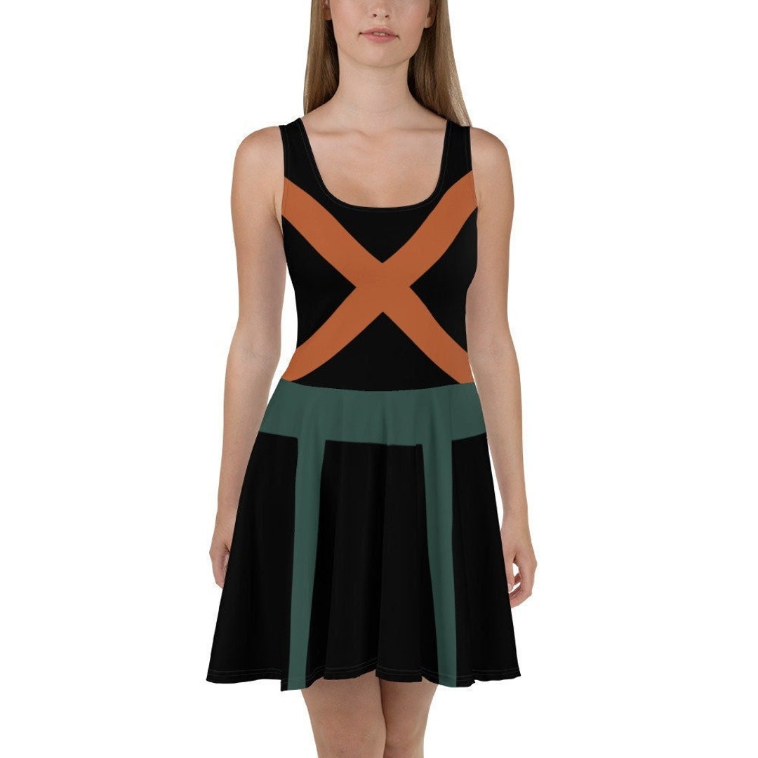 Casual Cosplay Explosion Hero Skater Dress, Anime Merch, Anime Dress - Etsy
