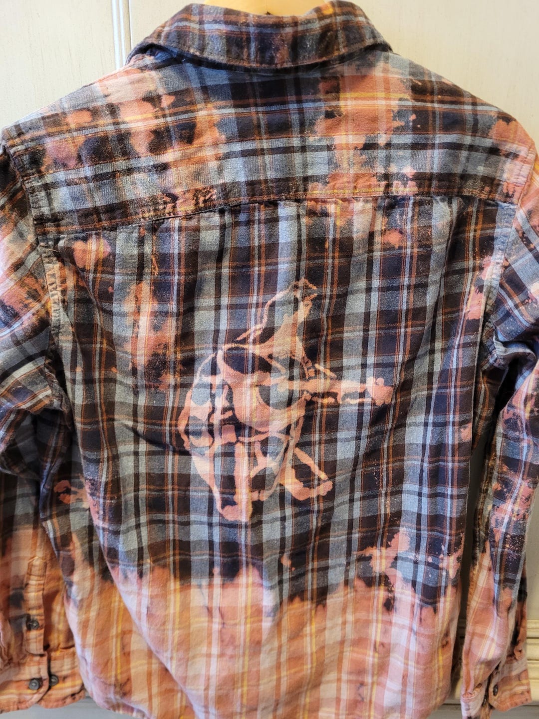 M Grateful Dead Terrapin Turtle Acid Washed Flannel - Etsy