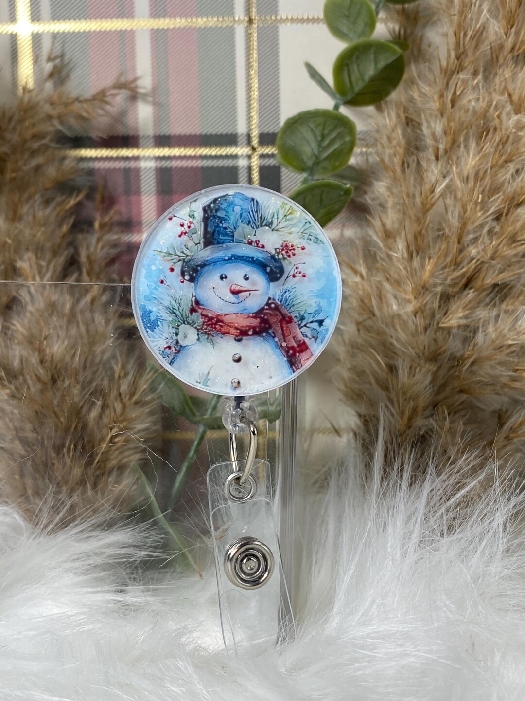 Snowman Badge Reel | Custom Badge Reels | Healthcare | Teaching ...