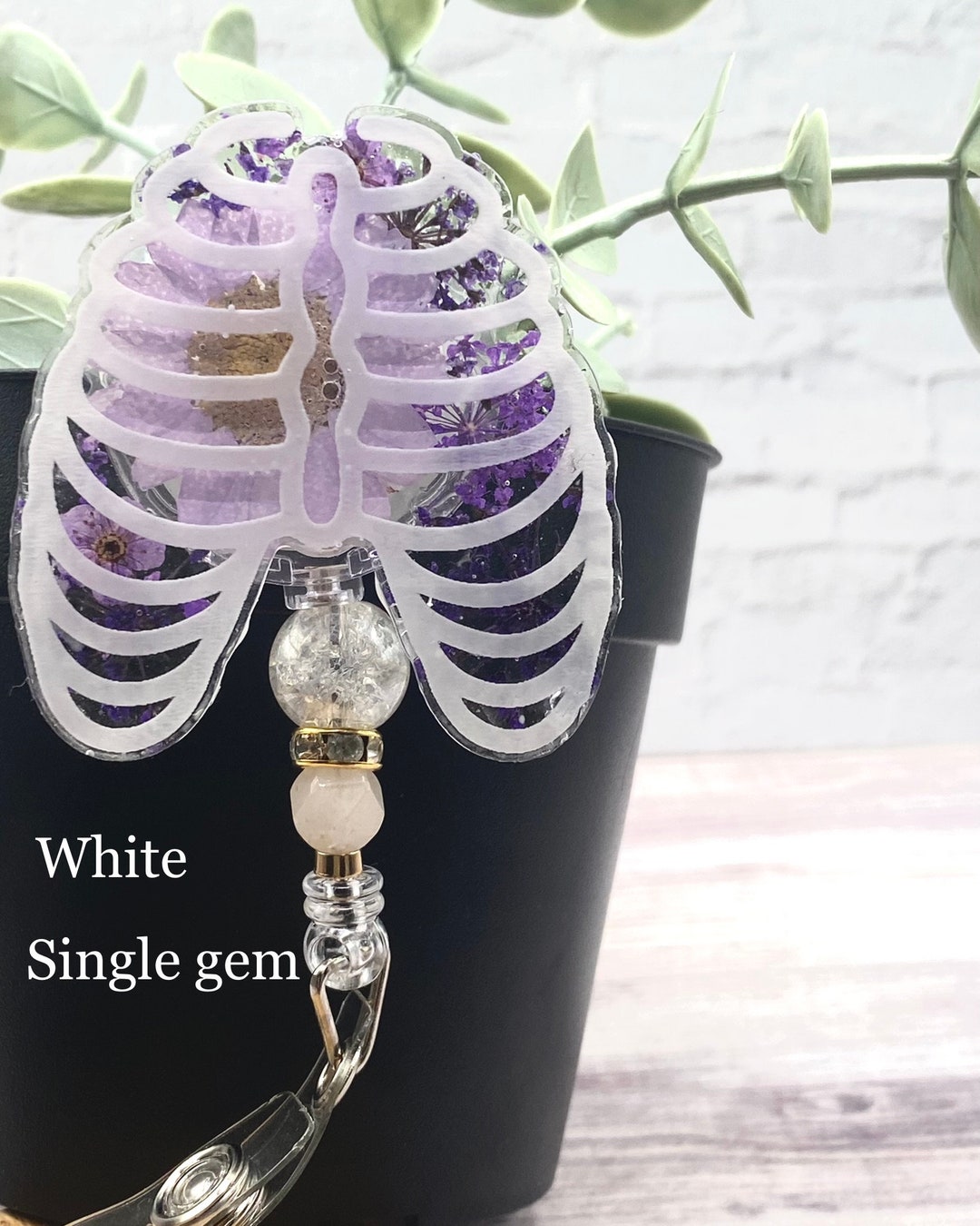 Beaded String Add on | Bead Add on for Custom Badge Reel | Add on Only ...