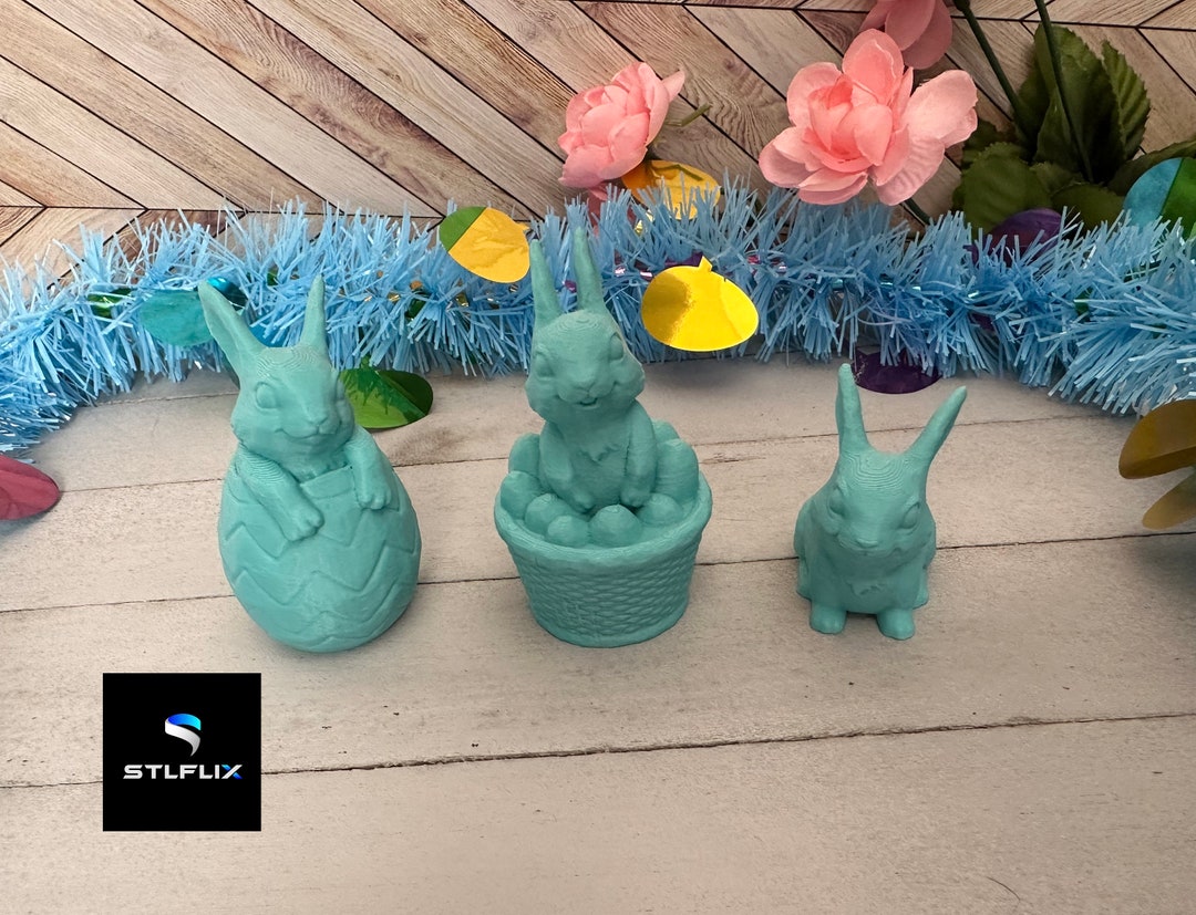 3D Printed Easter Bunny Decor - Etsy