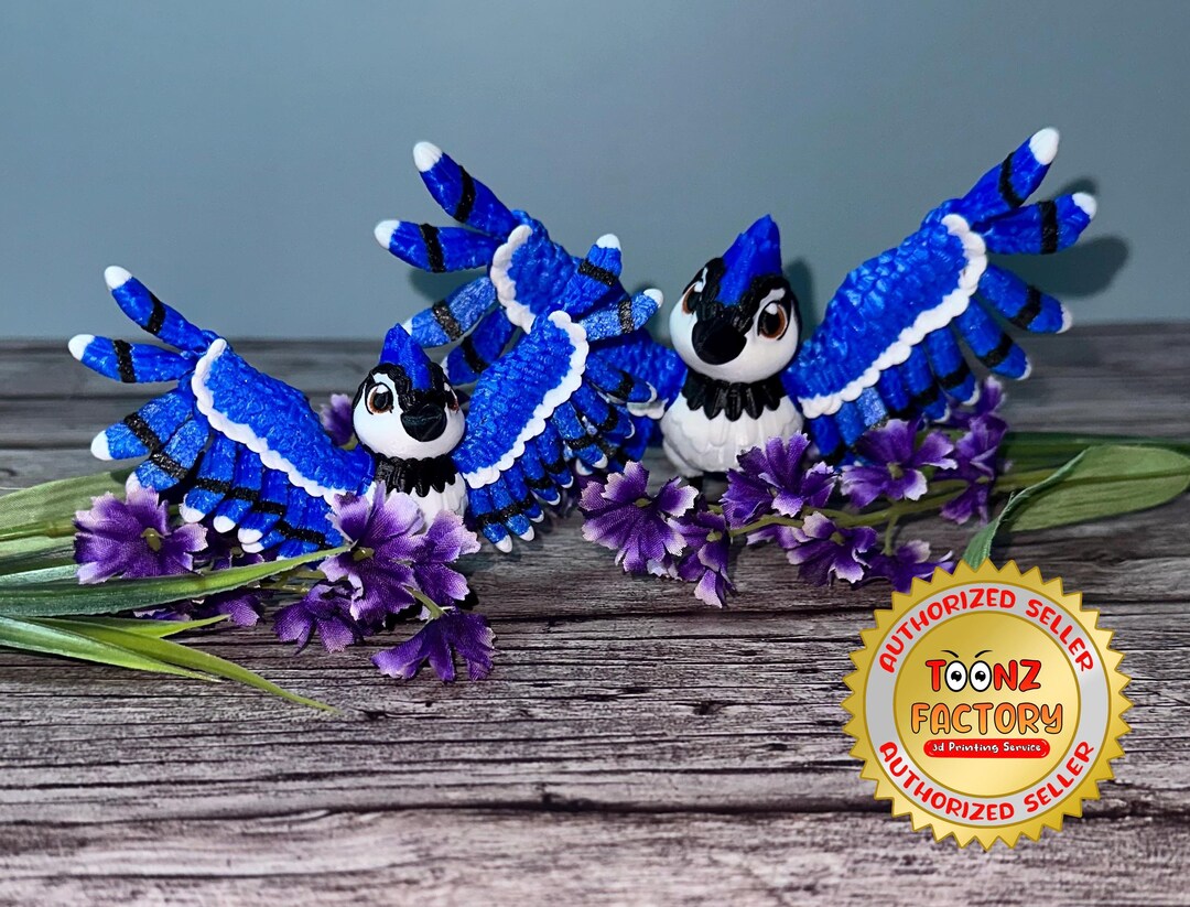3D Printed Flexi Blue Jay (toonz Factory) - Etsy