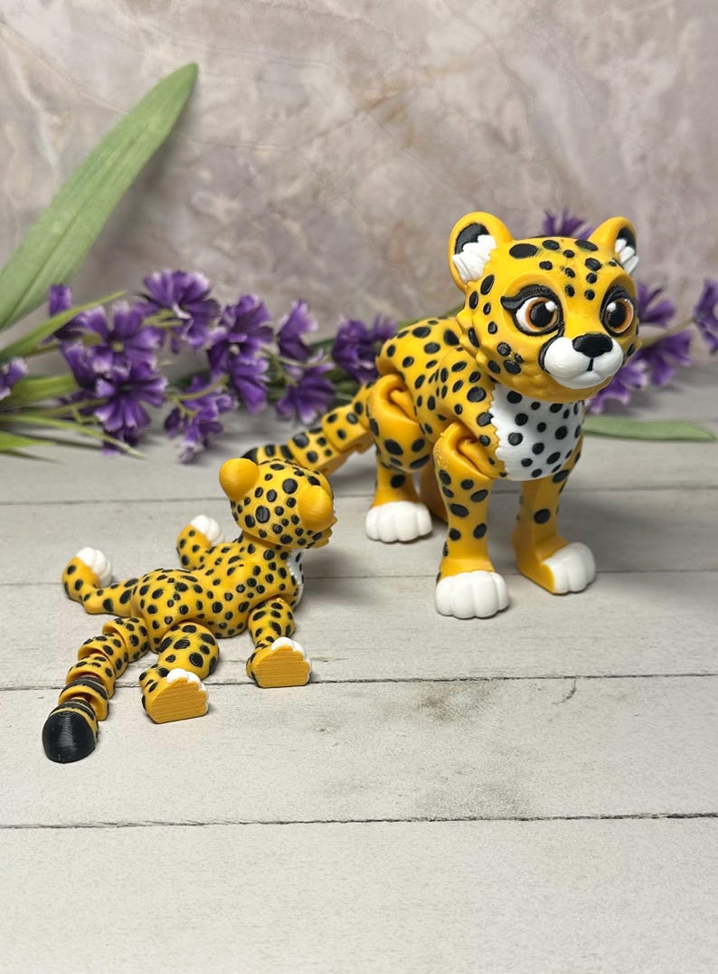 3D Printed Articulated Cheetah - Etsy