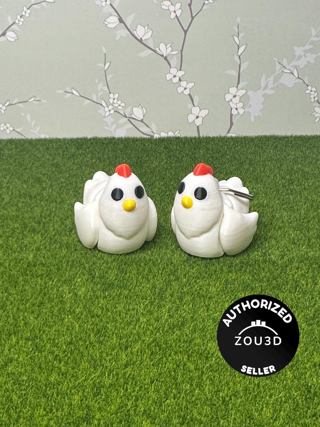 3D Printed Flexi Chicken (fidget or Keychain) - Etsy