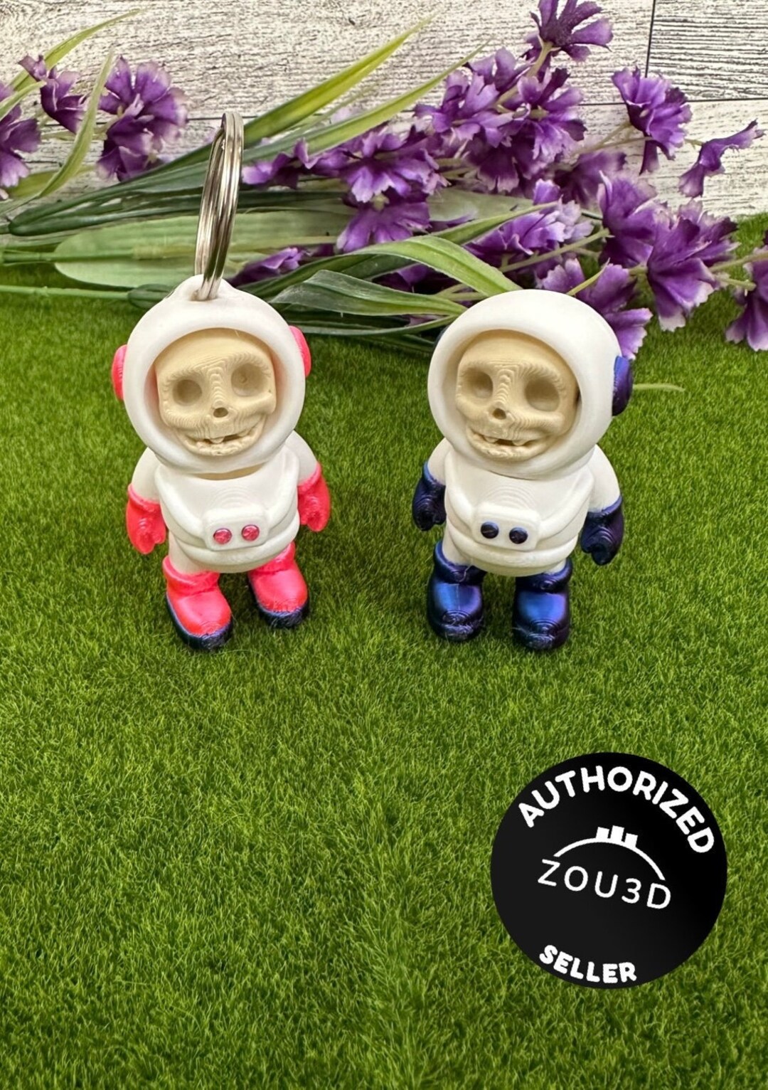 3D Printed Articulated Astronaut Skelton Face(fidget or Keychain) - Etsy