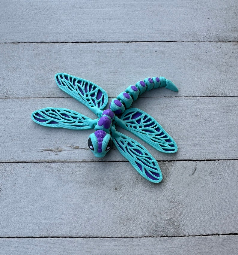 3D Printed Articulated Dragonfly - Etsy
