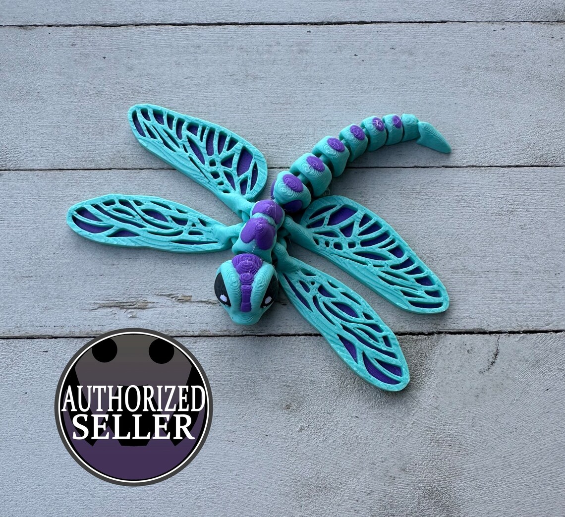 3D Printed Articulated Dragonfly - Etsy