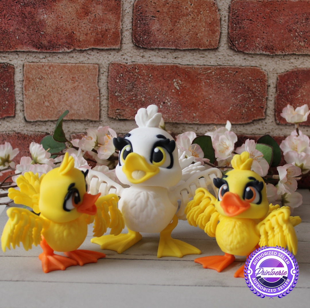 3D Printed Articulated Mama Duck & Duckling - Etsy
