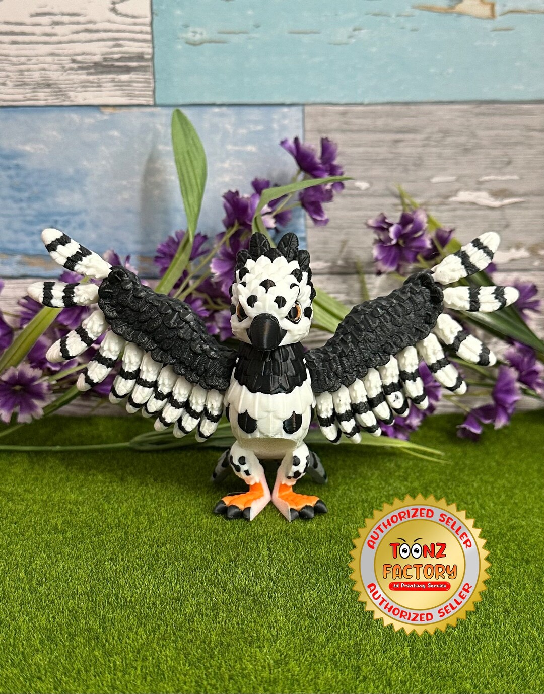 3D Printed Articulated Harpy Eagle - Etsy