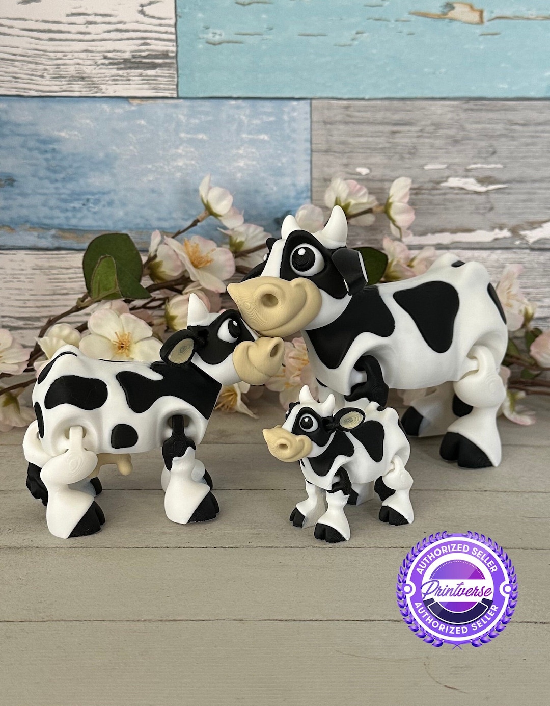 3D Printed Articulated Cow - Etsy