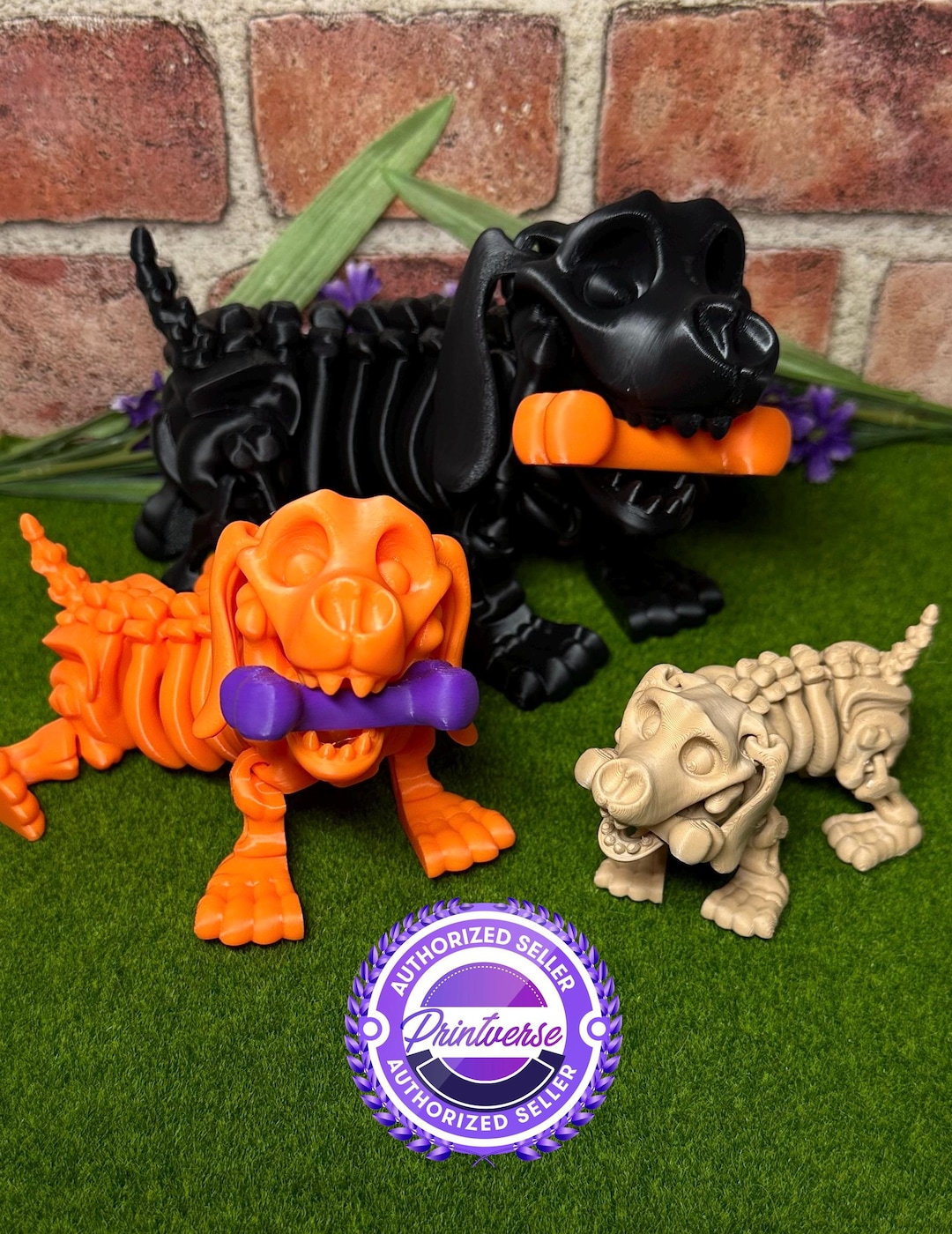 3D Printed Articulated Dachshund Skelton Dog and Optional Dog House - Etsy