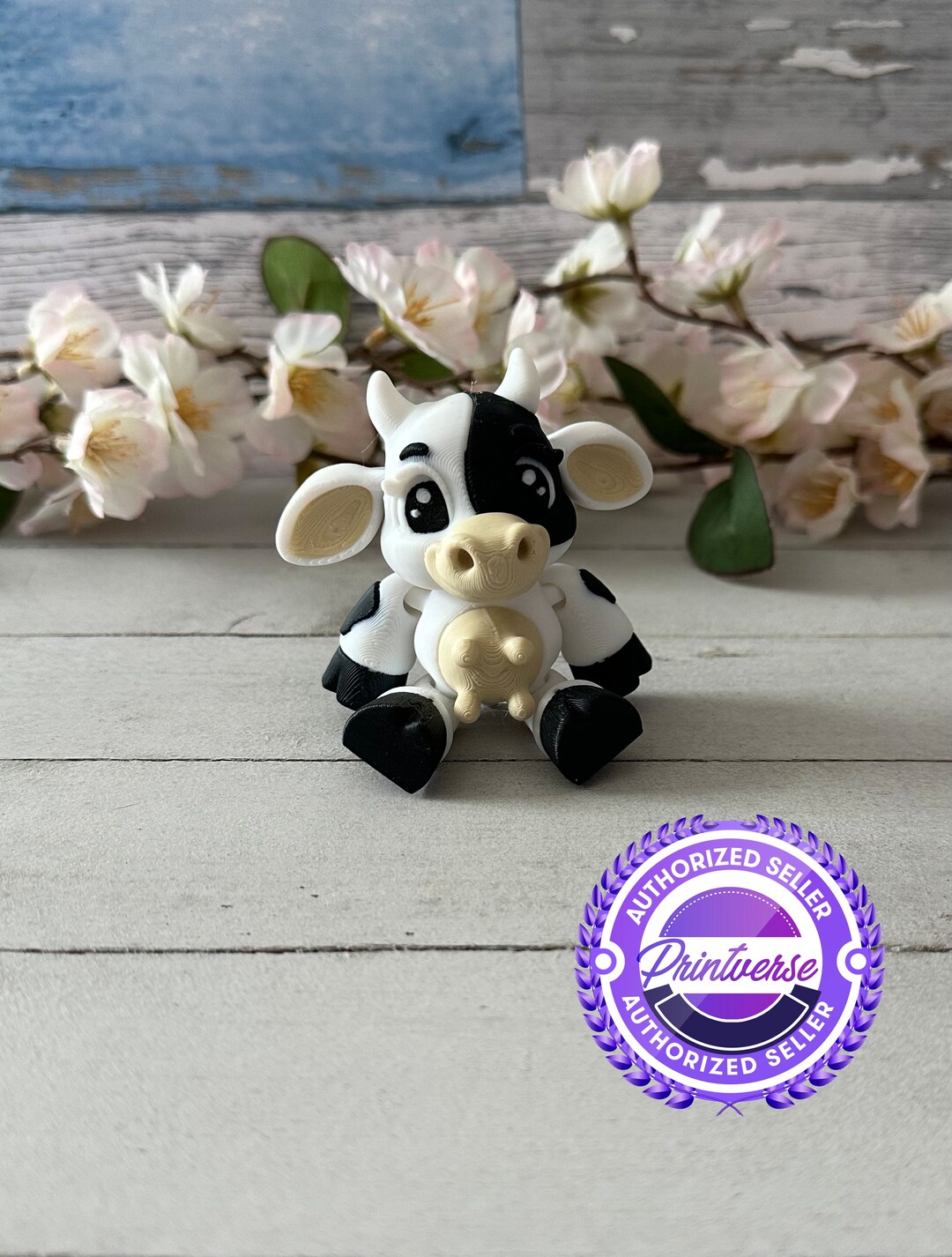 3D Printed Articulated Baby Cow (fidget & Keychain) - Etsy