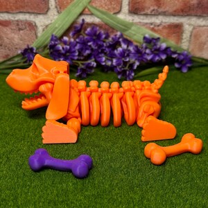 3D Printed Articulated Dachshund Skelton Dog and Optional Dog House - Etsy