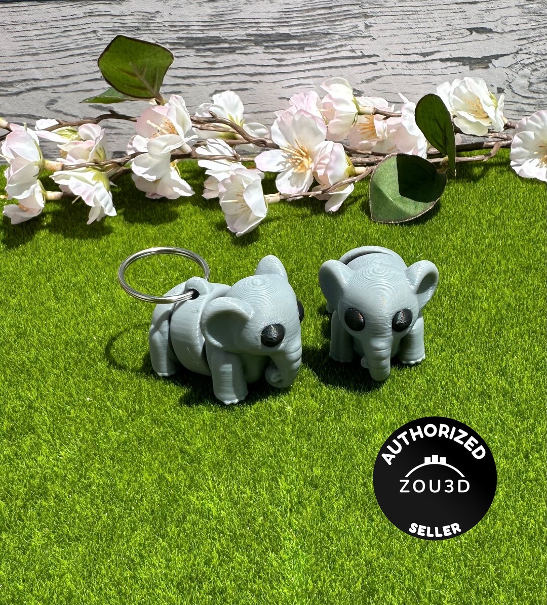 3D Printed Articulated Elephant fidget or Keychain - Etsy