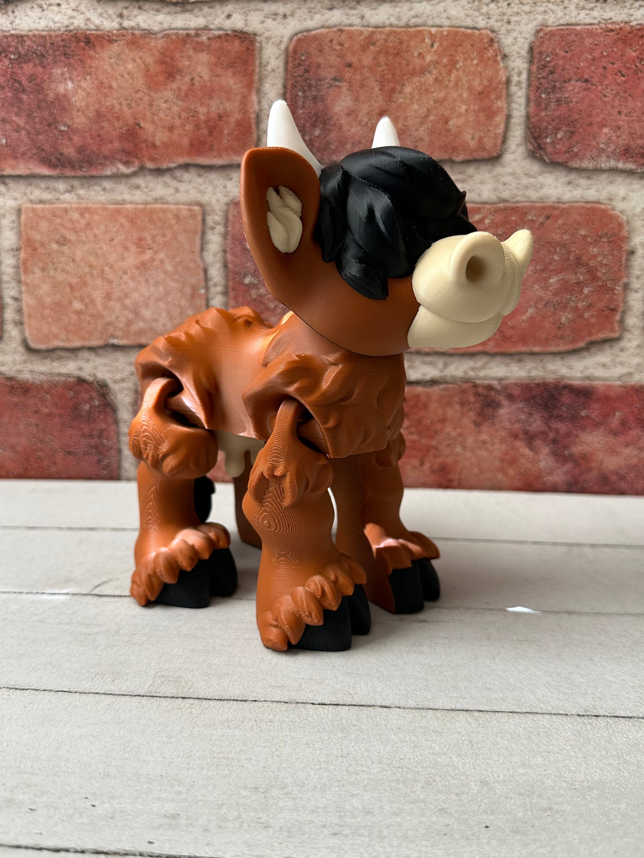 3D Printed Articulated Highland Cow - Etsy