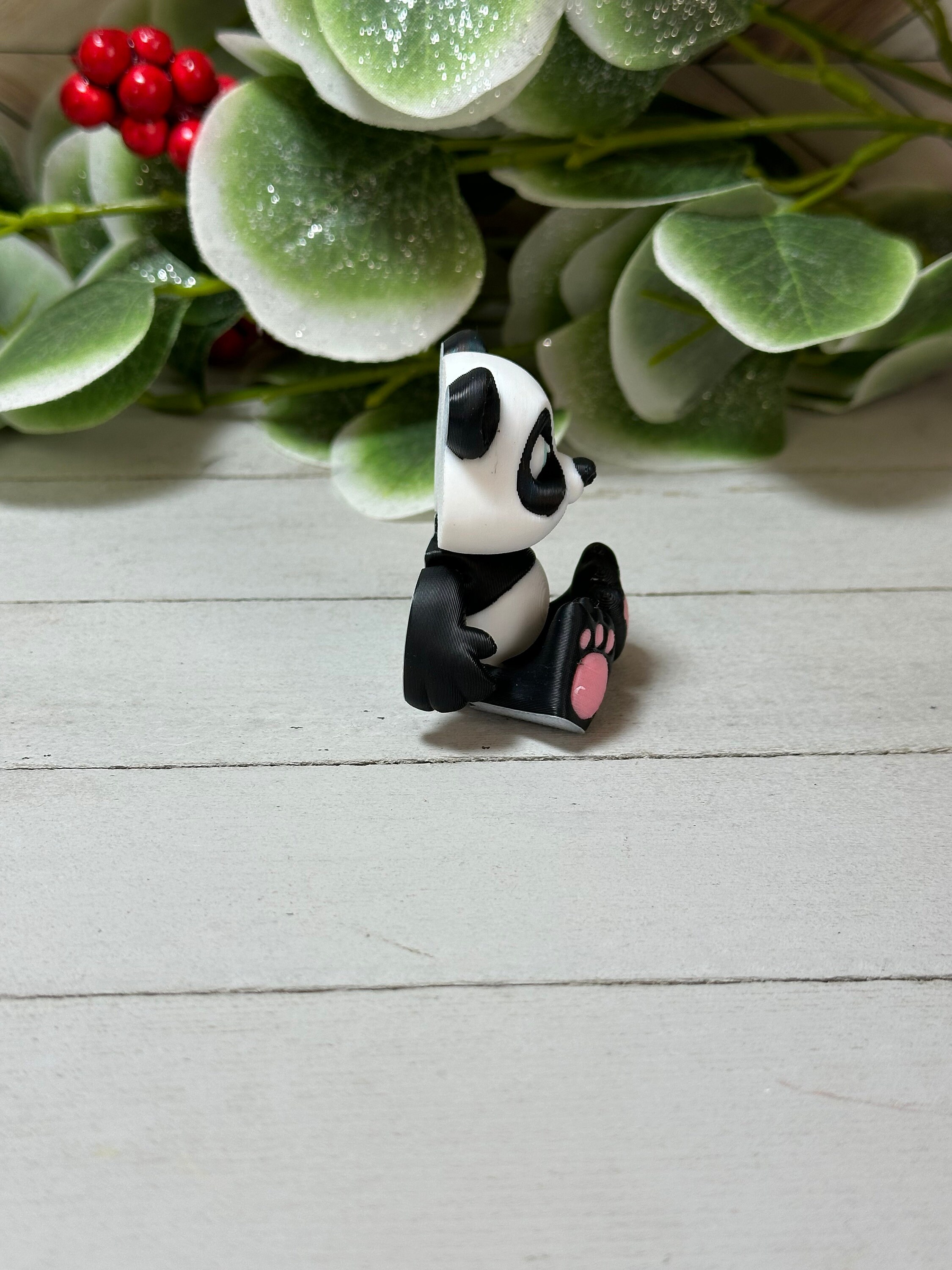 3D Printed Articulated Panda With Bamboo - Etsy