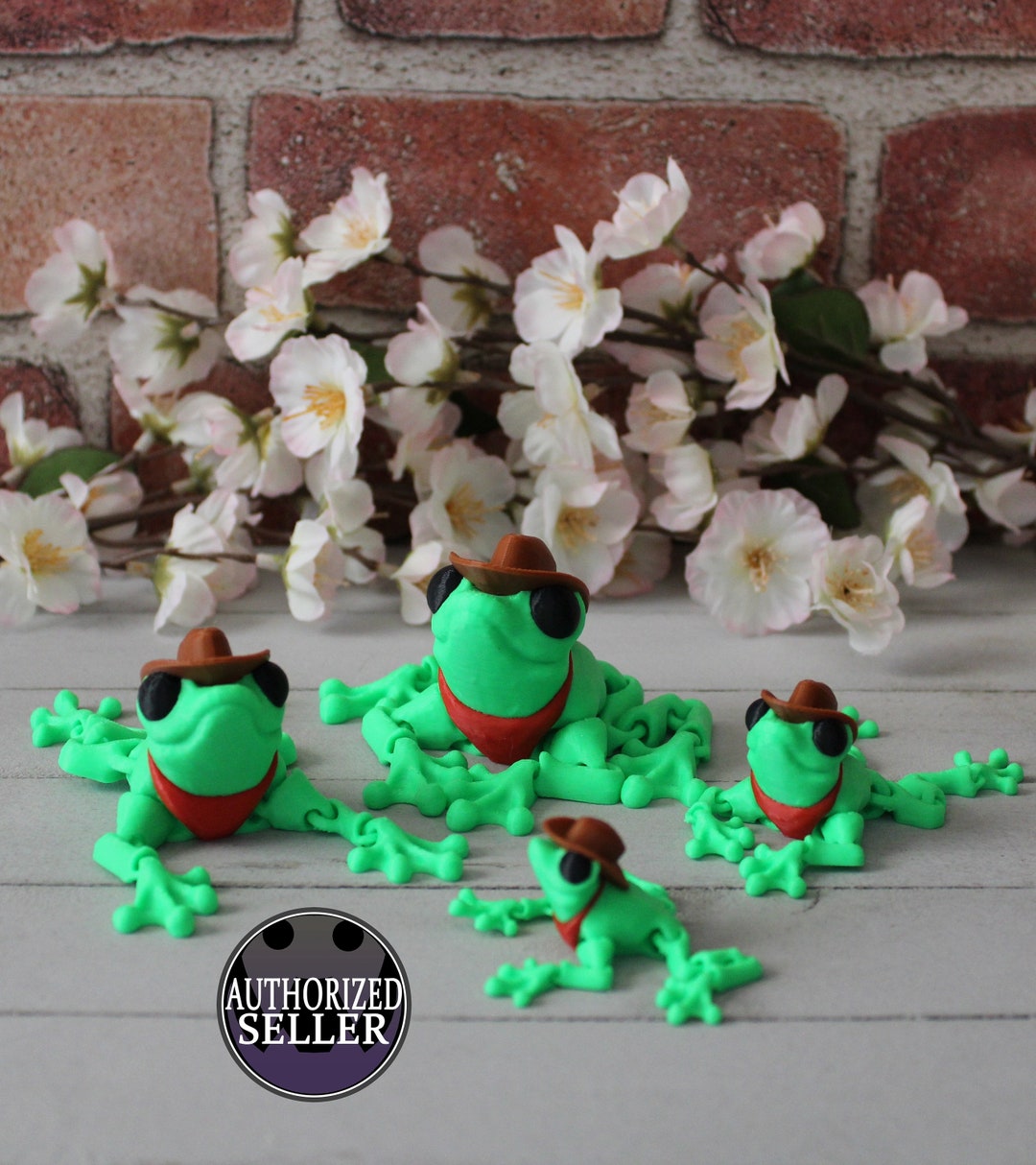 3D Printed Articulated Cowboy Frog - Etsy