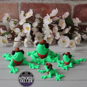 3D Printed Articulated Cowboy Frog - Etsy