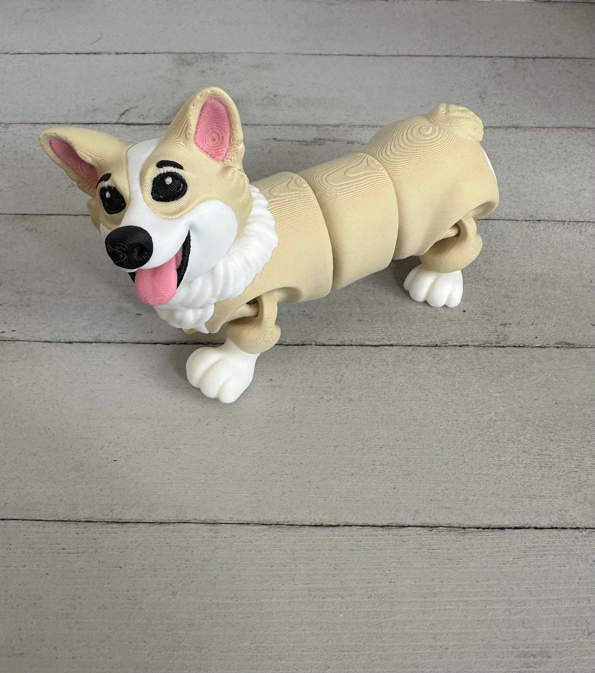 3D Printed Articulated Corgi With Optional Dog House - Etsy