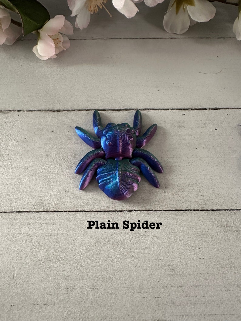 3D Printed Articulated Spiders, Set of 2 (clover, Heart, Rose and Plain ...