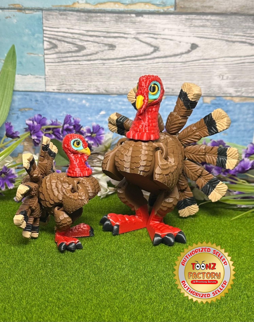 3D Printed Articulated Turkey - Etsy
