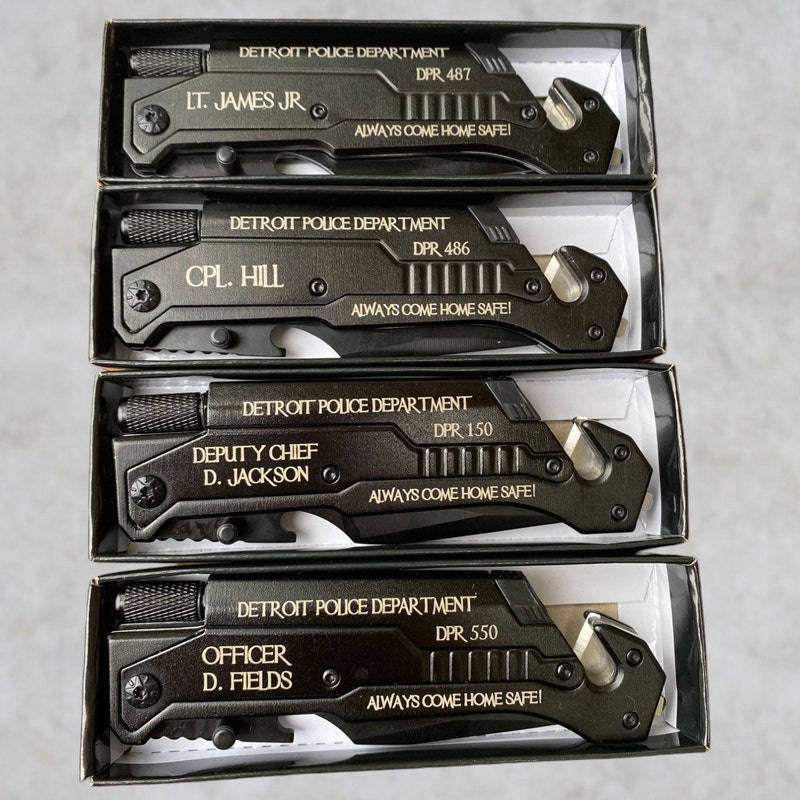 Blue Black Knife Lanyard - Etsy