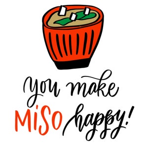 You Make MISO Happy Cute Hand Lettered Illustrated Love - Etsy