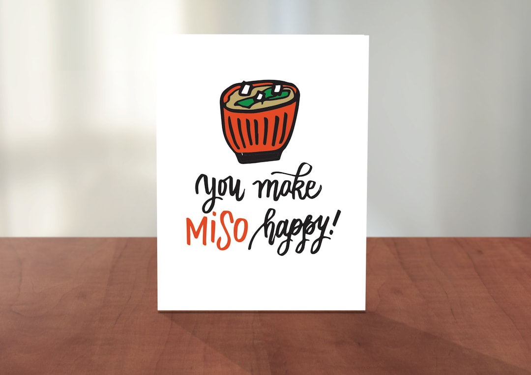 You Make MISO Happy Cute Hand Lettered Illustrated Love - Etsy