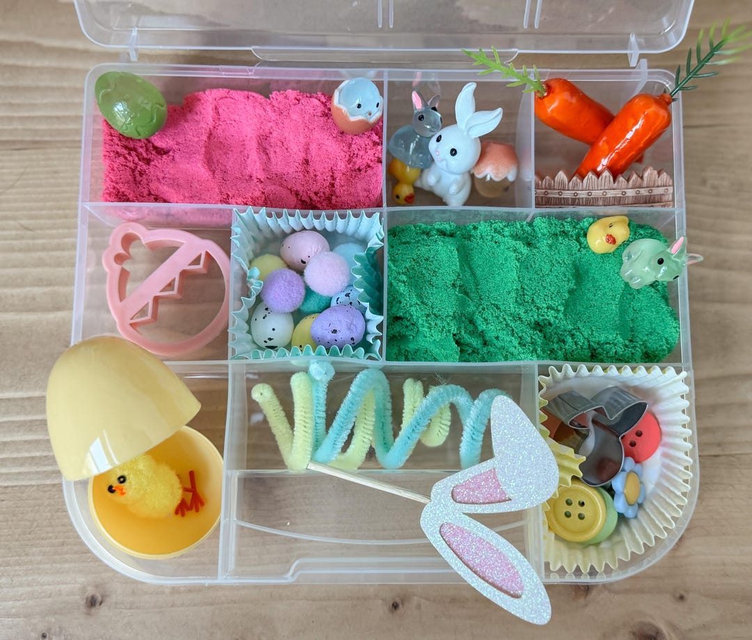 Easter Kinetic Sand Sensory Box - Etsy