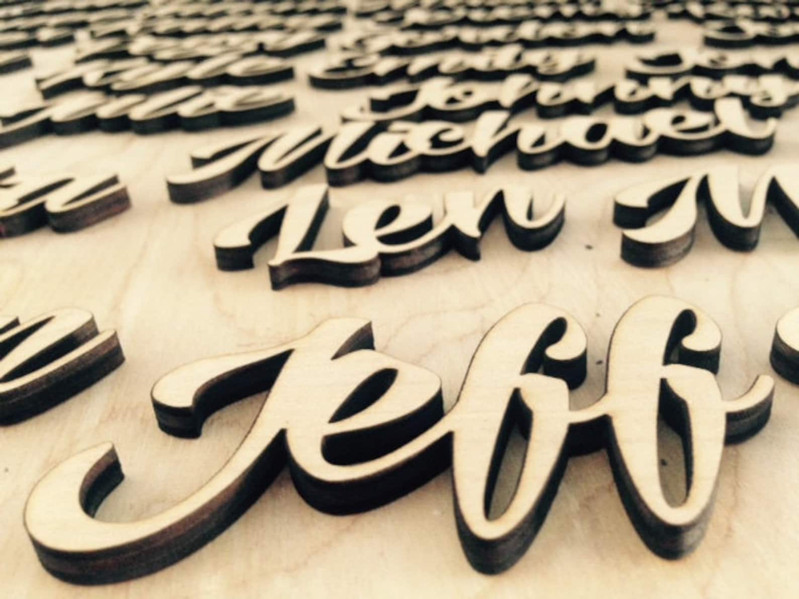 Laser Cut Name Tags - Etsy