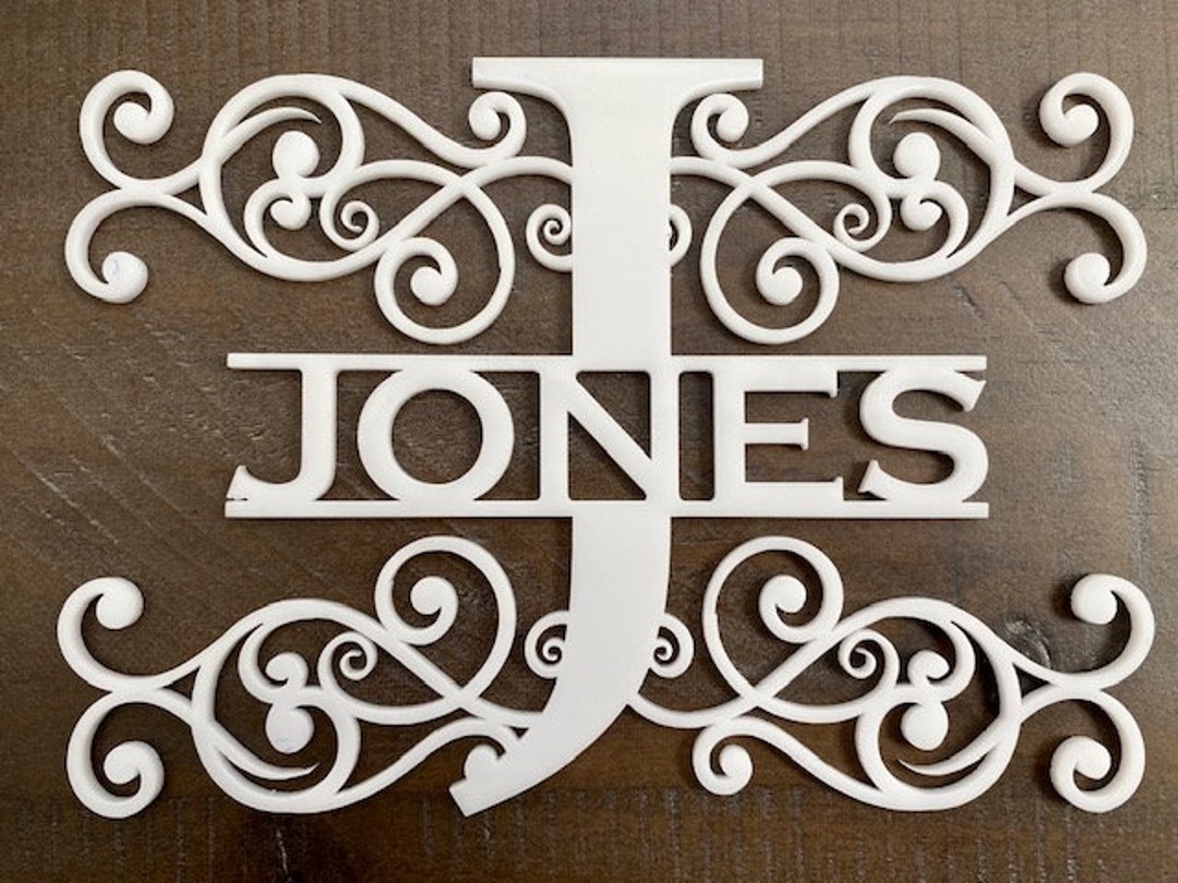 Monogram Family Sign - Etsy