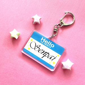 Senpai Keychain, Anime Keychain, Kawaii Keychain, Weaboo Keychain, Weeb ...