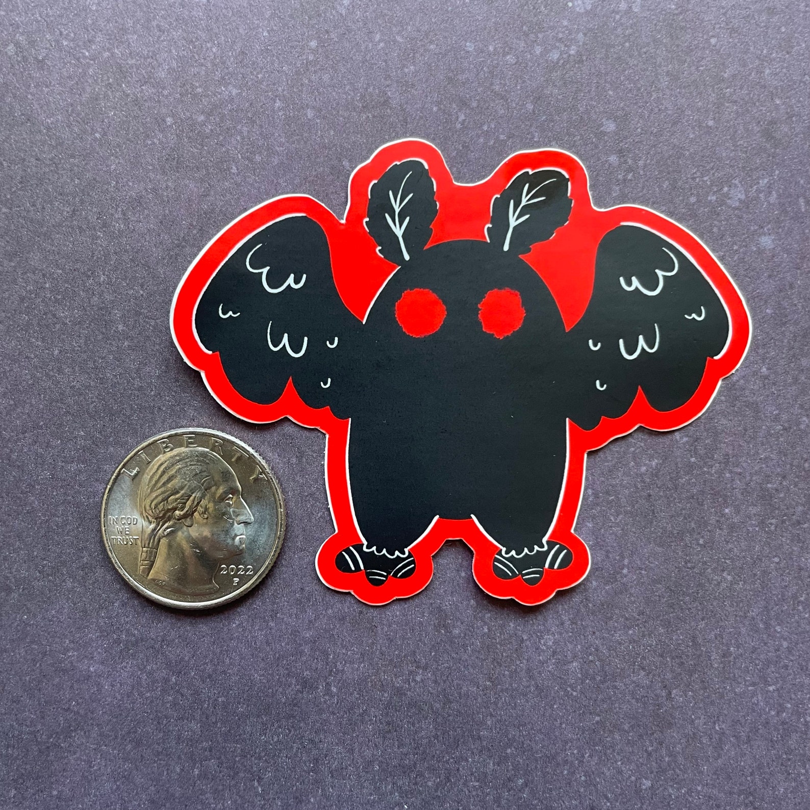 Mothman Stickers Mothman Sticker Cryptid Stickers Cryptid - Etsy