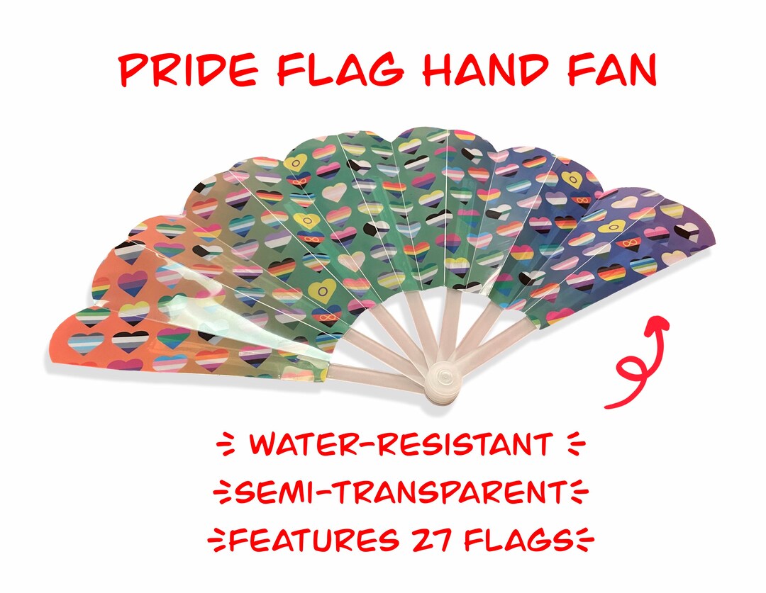 Folding Fan, Hand Fan, Hand Fan Folding, Pride Flag, Pride, LGBTQ, LGBT ...
