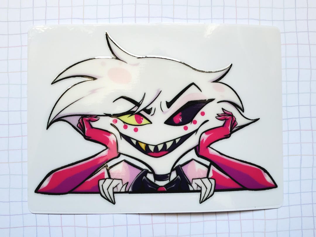 Angel Dust Peeker, Angel Dust Sticker, Angel Dust, Hazbin Sticker ...