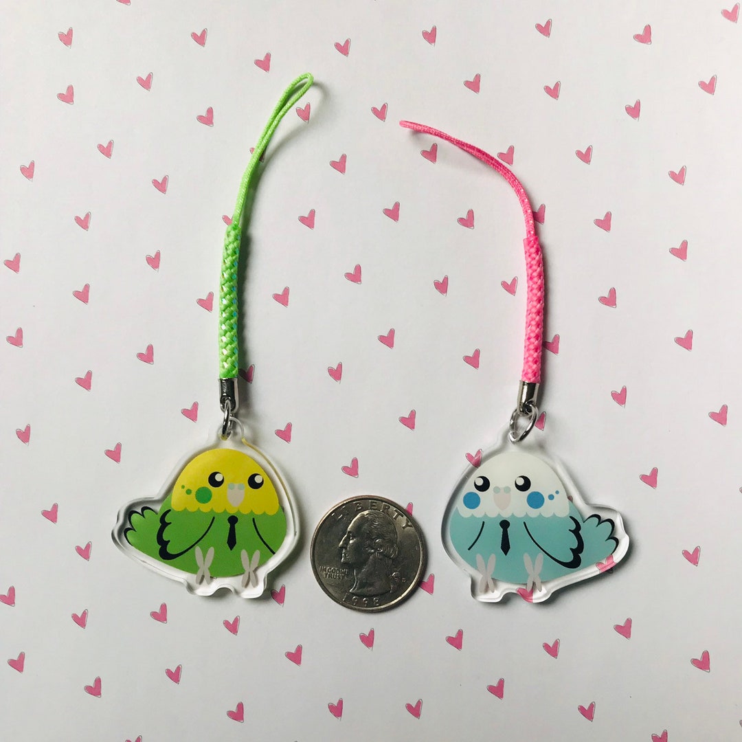 Cute Budgie Parrot Keychain Business Bird - Etsy