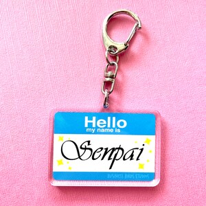 Senpai Keychain, Anime Keychain, Kawaii Keychain, Weaboo Keychain, Weeb ...