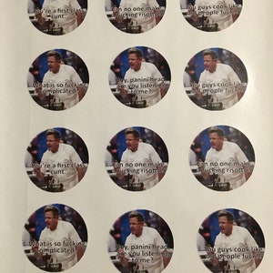 Gordon Ramsay Sticker Set of 12 - Etsy