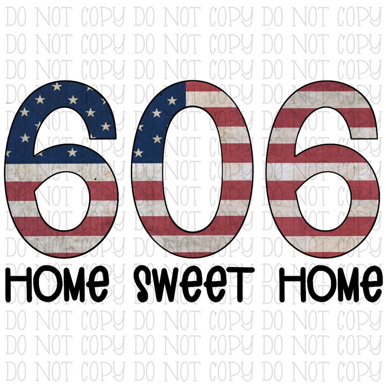 Home Sweet Home Area Code 606 American Flag Pattern Kentucky | Etsy
