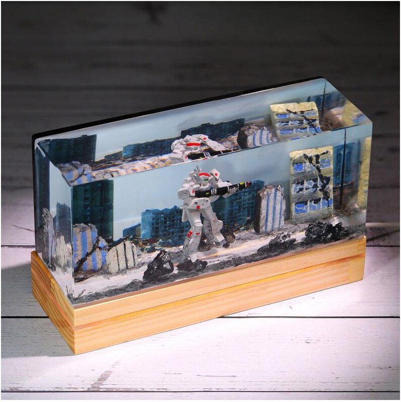 Diorama Robotech Miniature Night Light Lamp Robotech Diorama Modern ...