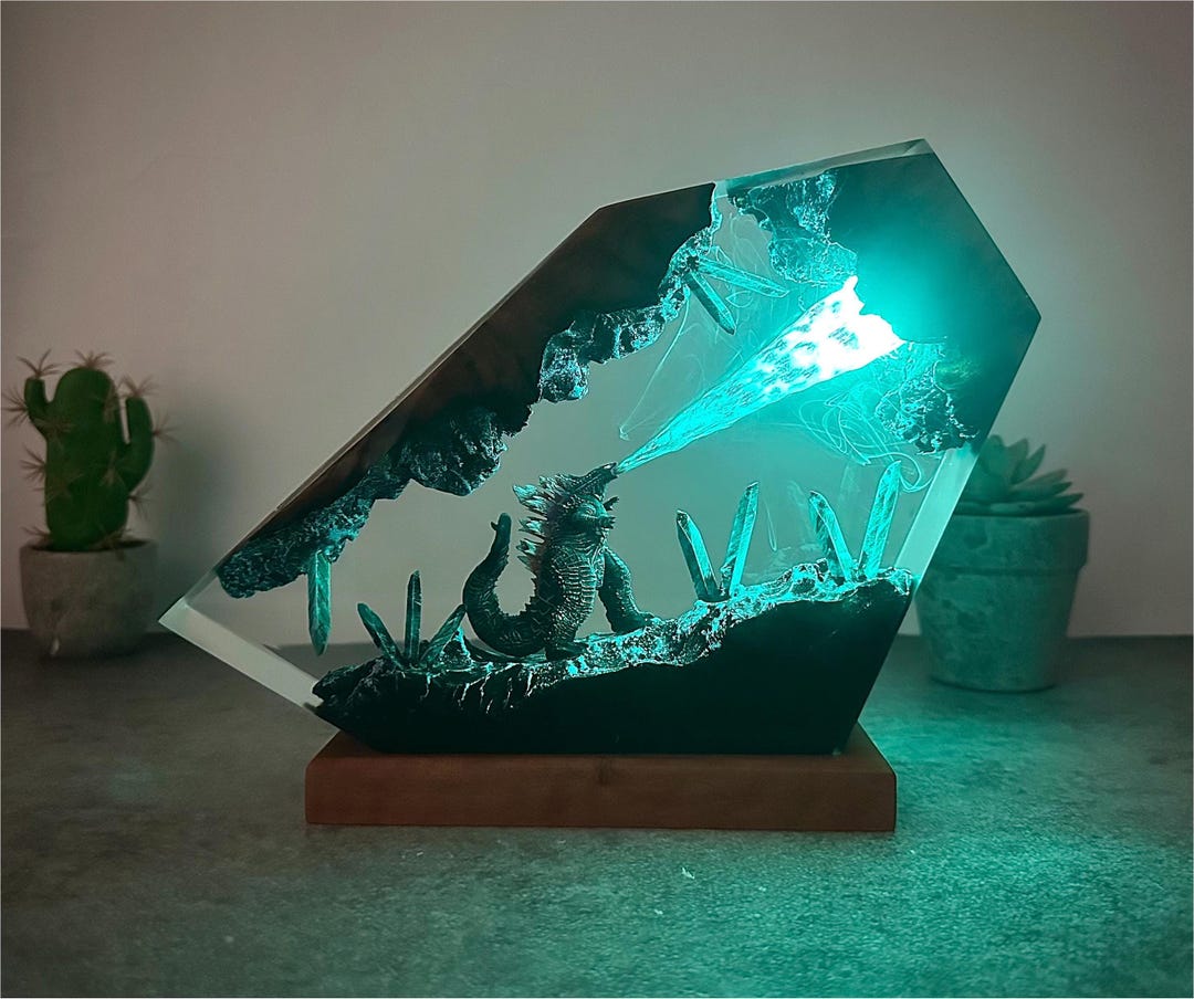 Diorama Godzilla King Monster Burning Night Light Ver 2 Anime Epoxy ...