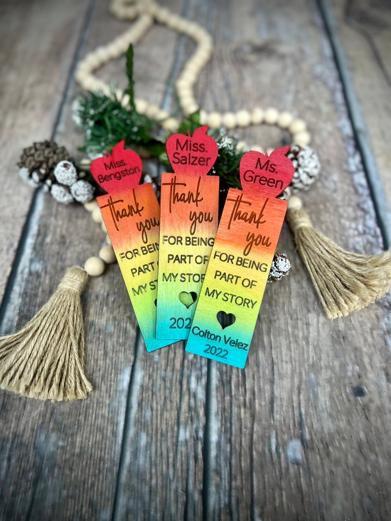 Personalized Teacher Bookmark Teacher Appreciation Gift - Etsy