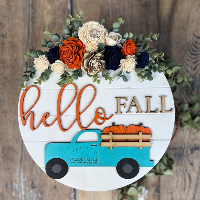 Fall Wreath Signs - Etsy
