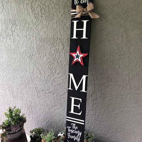Large Interchangeable Home Welcome Sign for Front Porch - Etsy