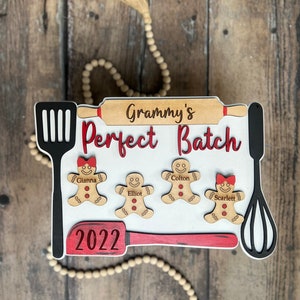 Personalized Perfect Batch Sign, Gift for Grandparents, Gingerbread ...