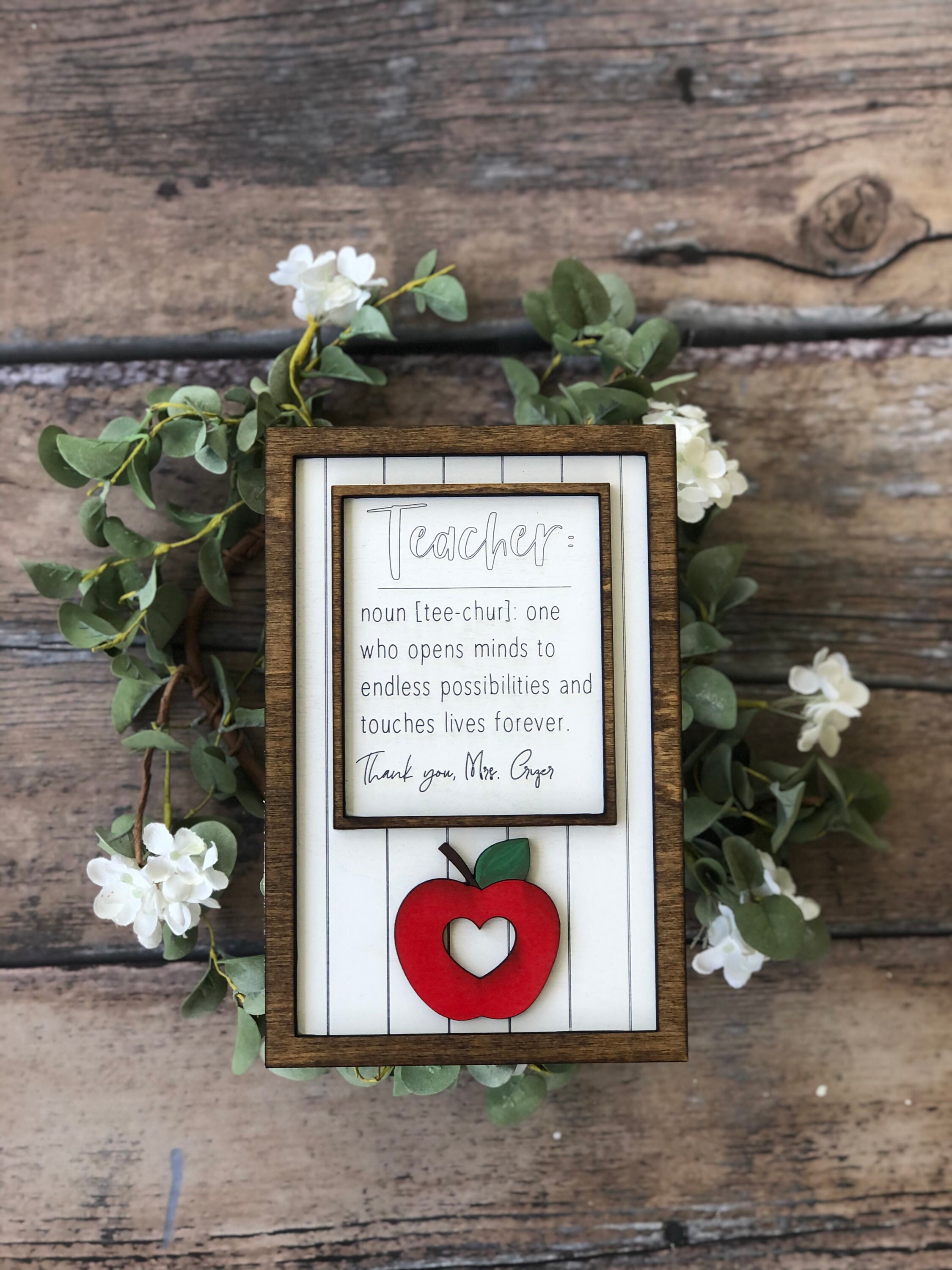 3D Teacher Gift Teacher Definition Custom Teacher Gifts End - Etsy