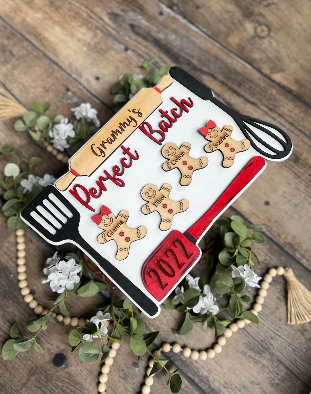 Personalized Perfect Batch Sign, Gift for Grandparents, Gingerbread ...