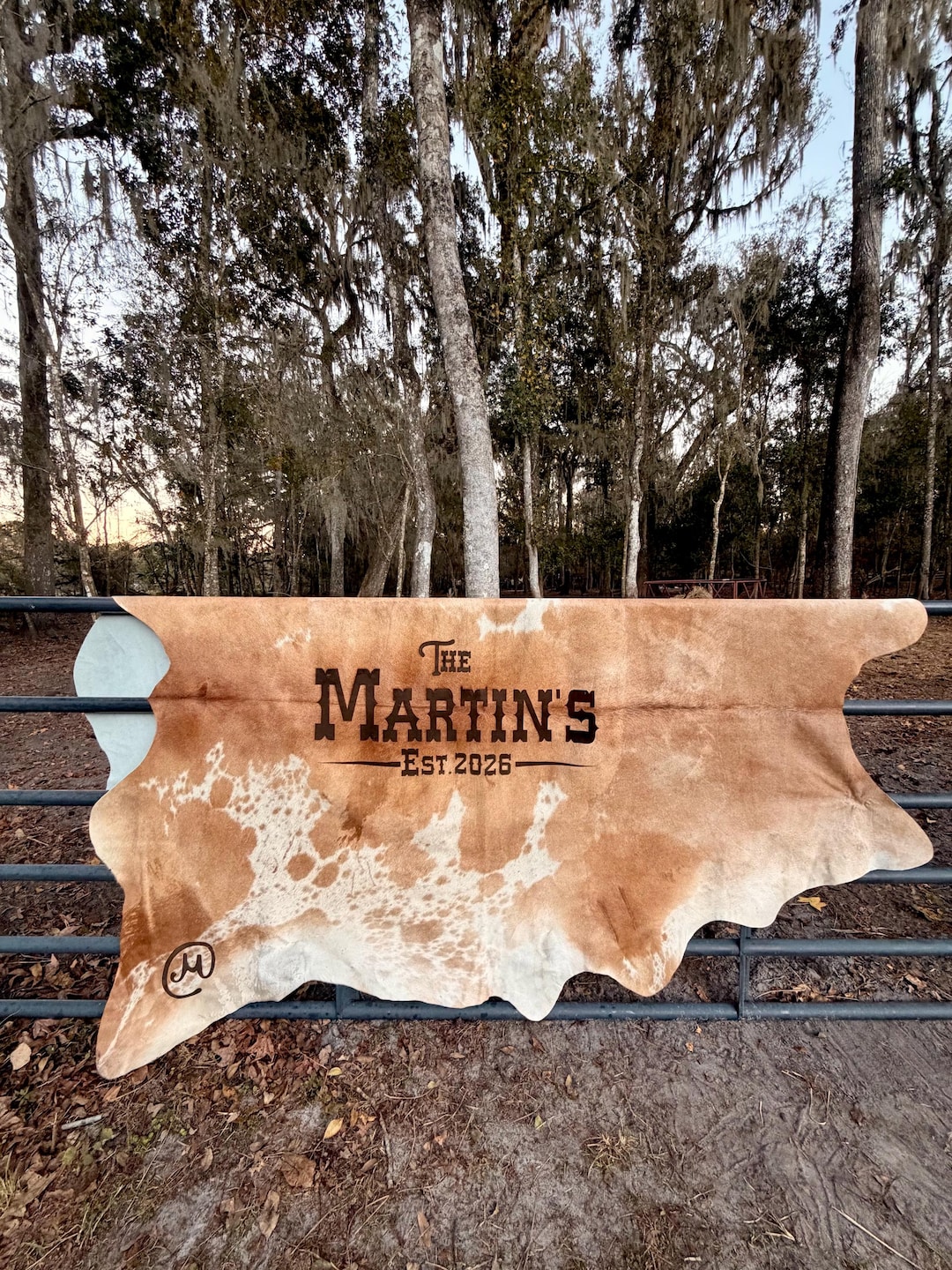 Engraved Cowhide Rug: Personalized Wedding Decor, Branded Logo, Branded ...